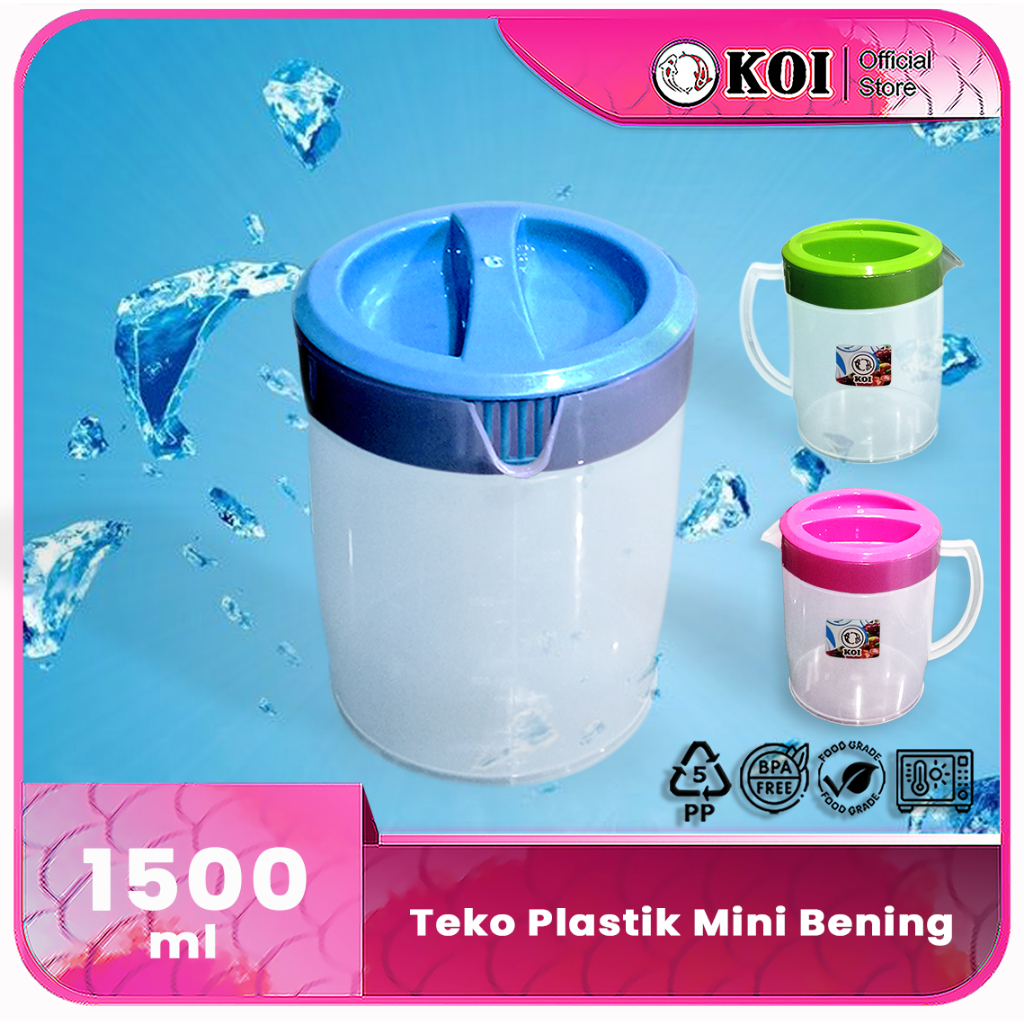 Jual Koi Official - Teko Plastik Bening / Teko Kecil / Mini Water Jug ...