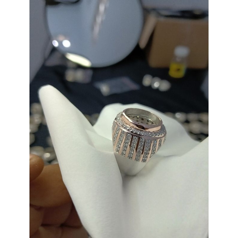 Jual ring perak microsetting dim 16x14 dan 17x13 | Shopee Indonesia
