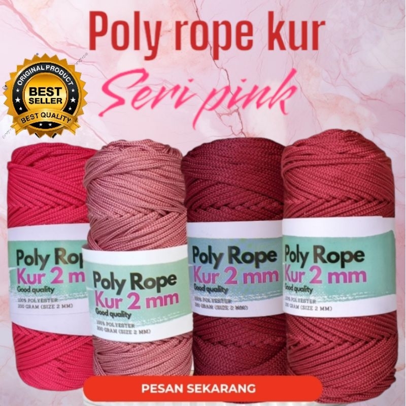 Jual BENANG RAJUT POLYROPE KUR 2MM 200GRAM | Shopee Indonesia