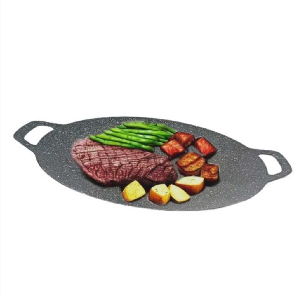 Jual wajan datar induksi wajan datar BBQ wajan datar korea | Shopee ...