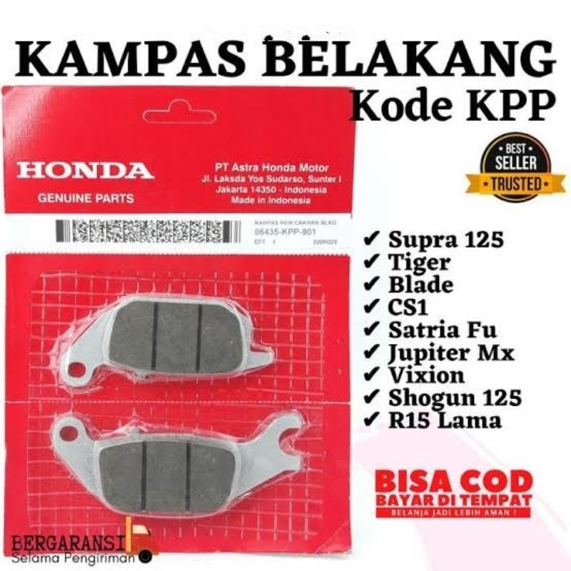Jual Kampas Rem Dispad Belakang Cakram Supra X 125 Tiger Satria Jupiter MX KPP | Shopee Indonesia
