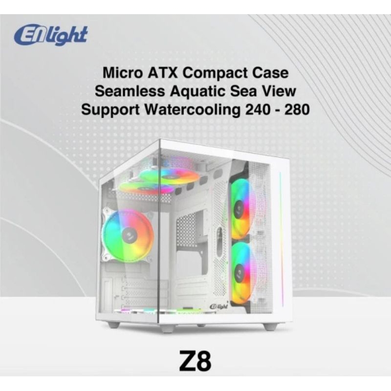 Jual CASING PC GAMING ENLIGHT Z8 mATX Free 3 Fan | Shopee Indonesia