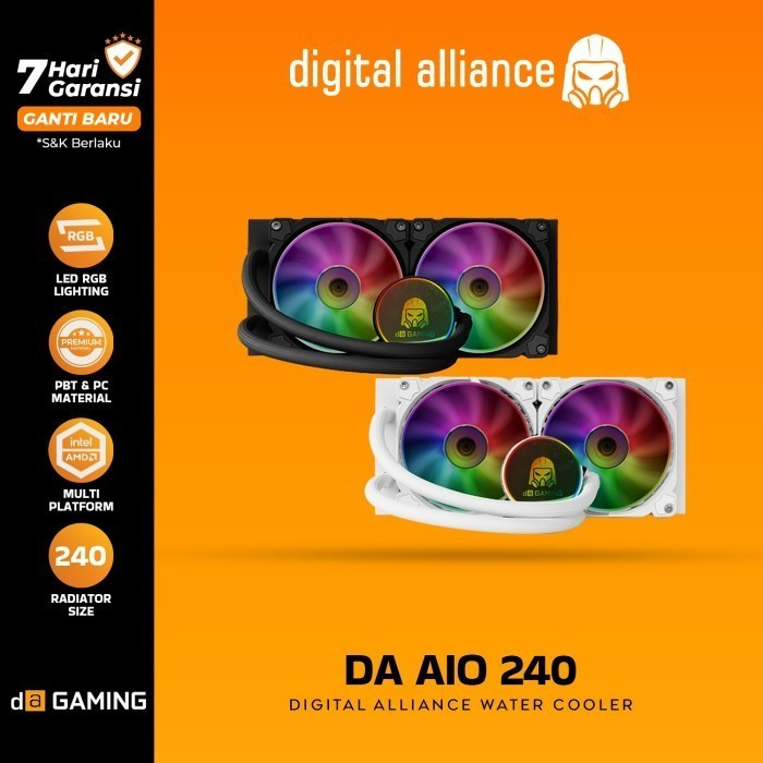 Jual Digital Alliance Liquid Cooler AIO 240 ARGB Fan Water Cooling 2Fan ...