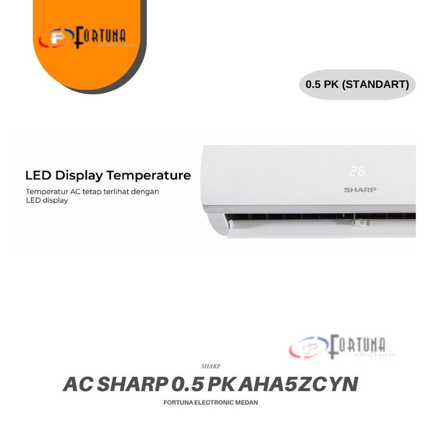 Jual AC SHARP 1/2 PK LOW WATT AH-A5ZCY DAYA 344 WATT UNIT ONLY | Shopee Indonesia