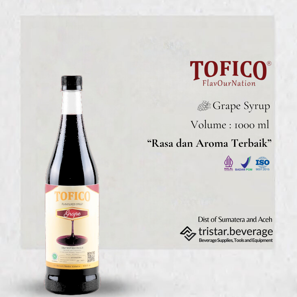 Jual Tofico Grape Syrup - Sirup Anggur Premium 1000 ml | Shopee Indonesia