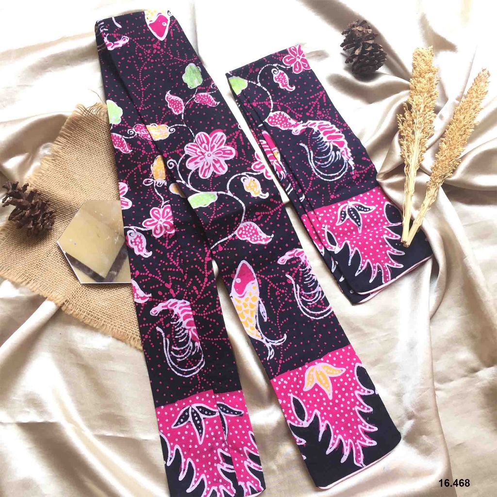 Jual Syal Batik Motif Udang Bandeng Khas Sidoarjo - Tabinaco Syal Batik ...