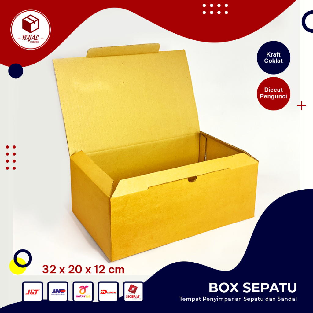 Jual Box ( 32 x 20 x 12 cm ) Kardus/Polos/Karton/Box/Sepatu/Packing ...