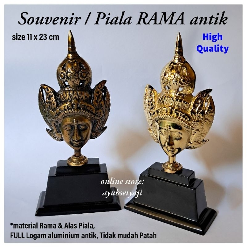 Jual Souvenir Piala RAMA Logam antik ukir Dekorasi HOTEL Patung Rama ...