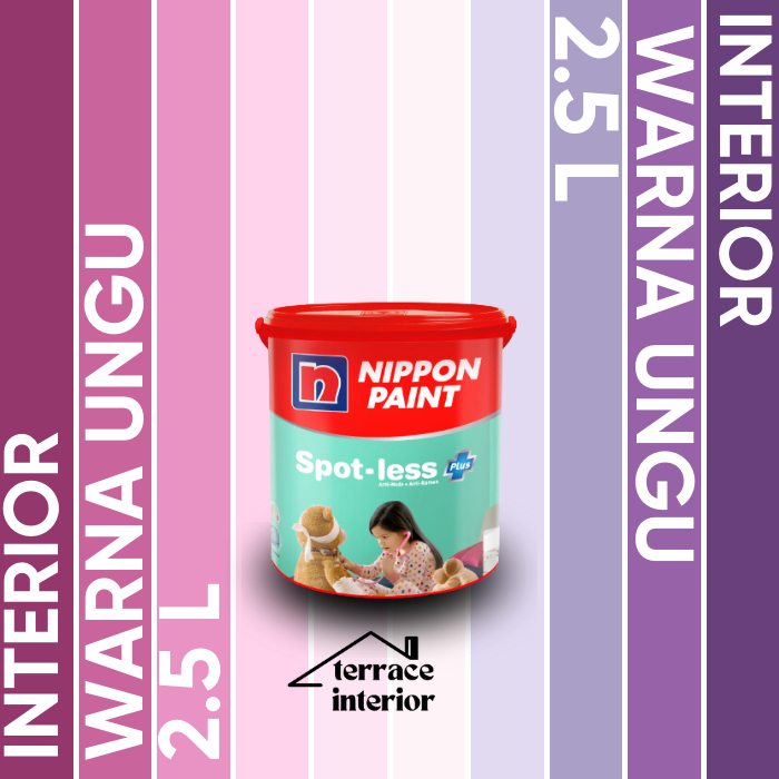 Jual Cat Tembok Spotless Plus Nippon Paint Interior Warna Ungu 2.5 ...