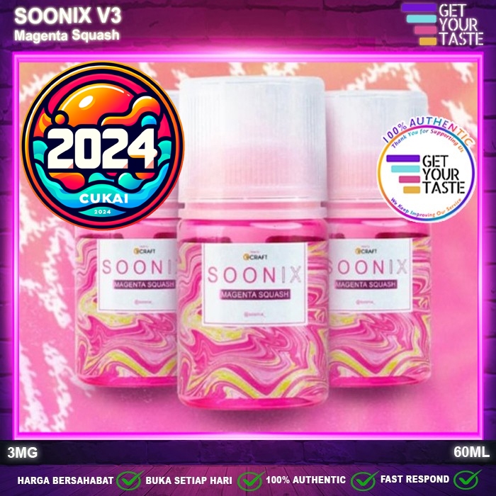 Jual Liquid SOONIX V3 Magenta Squash 60ML by Rcraft x SuperSonix ...