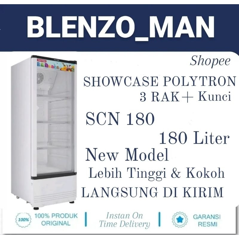 Jual SHOWCASE POLYTRON 3 RAK 180 LITER | Shopee Indonesia