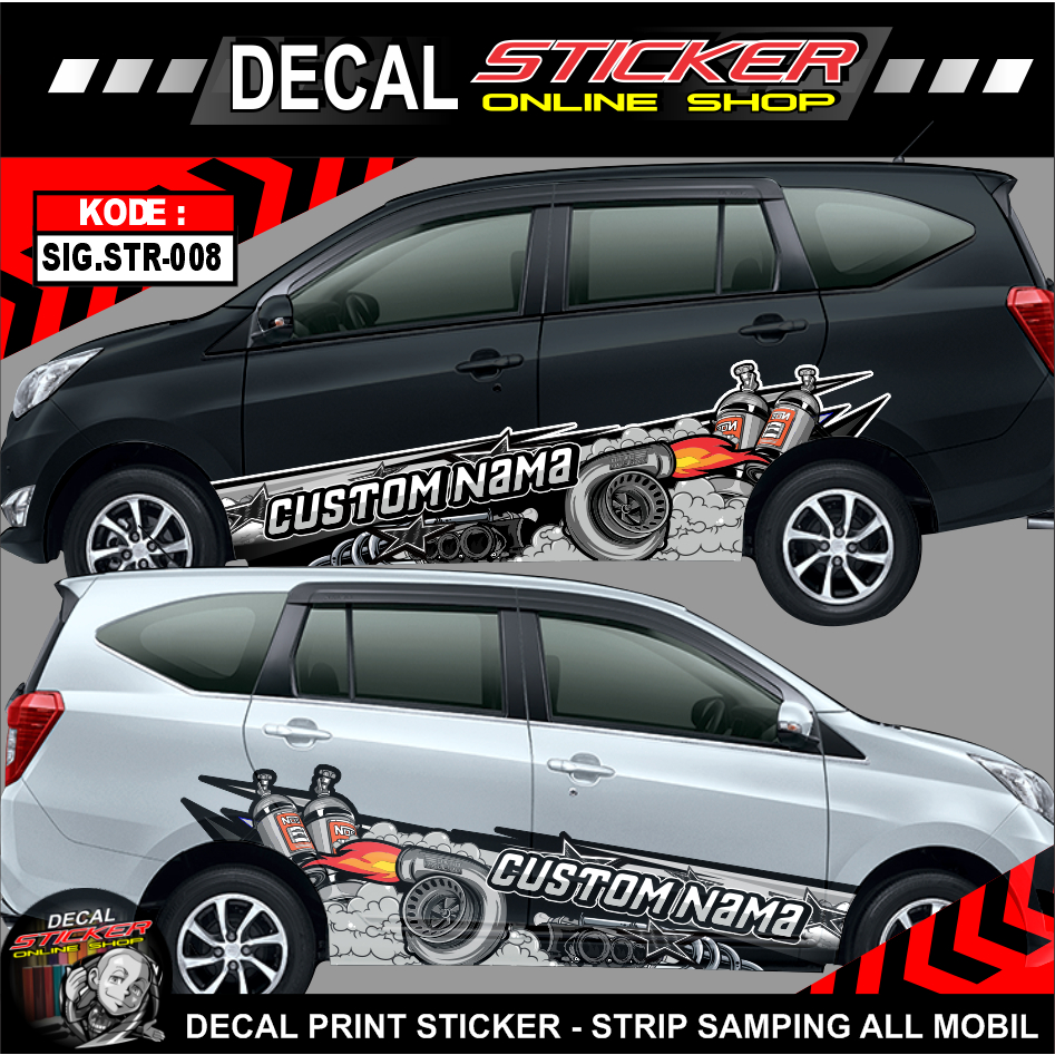 Jual DECAL STICKER MOBIL CALYA, SIGRA, AVANZA, SEDAN, FORTUNER, PAJERO ...