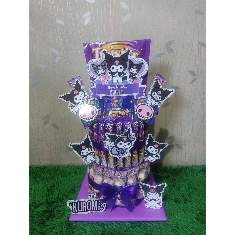 Jual snack tower kuromi / snack tower ungu / ungu lovers | Shopee Indonesia