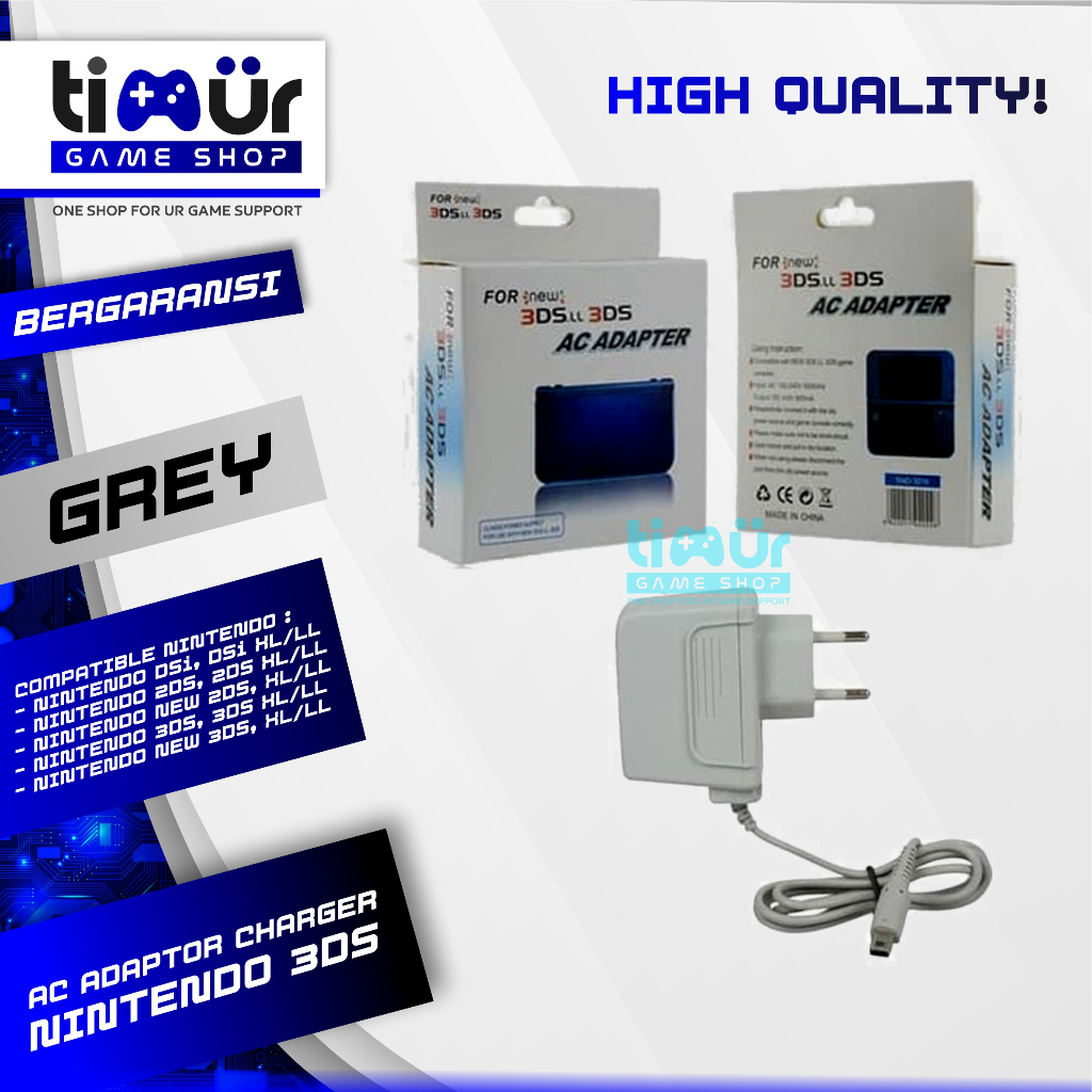 Jual AC Adaptor Charger Nintendo 3DS DSi XL 2DS NDSi NDSXL | Shopee ...