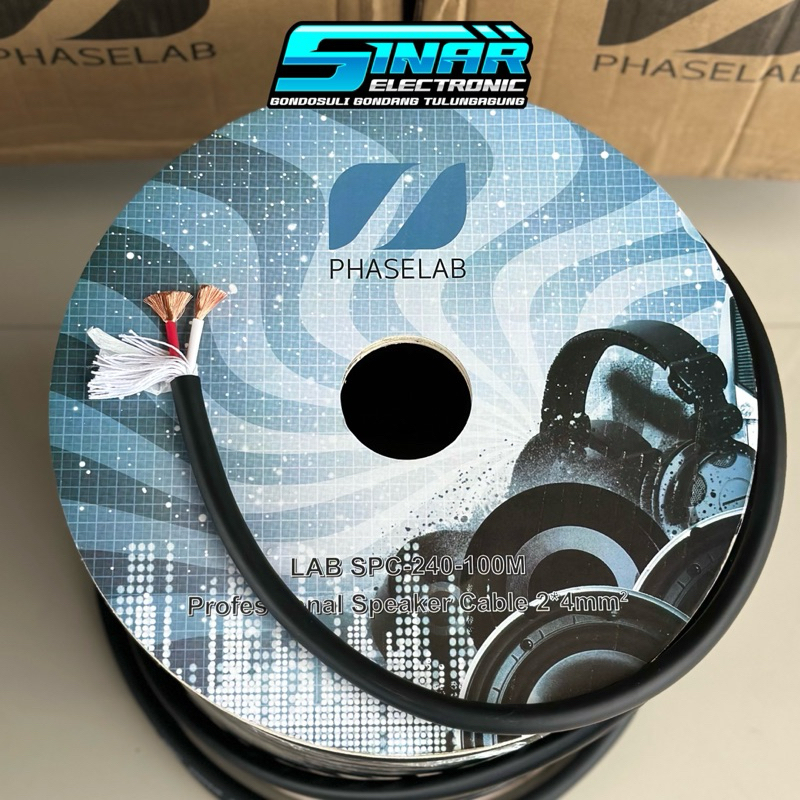 Jual KABEL SPEAKER PHASELAB 2x4 4mm SPC 240 Tembaga Murni [ECER METERAN] | Shopee Indonesia