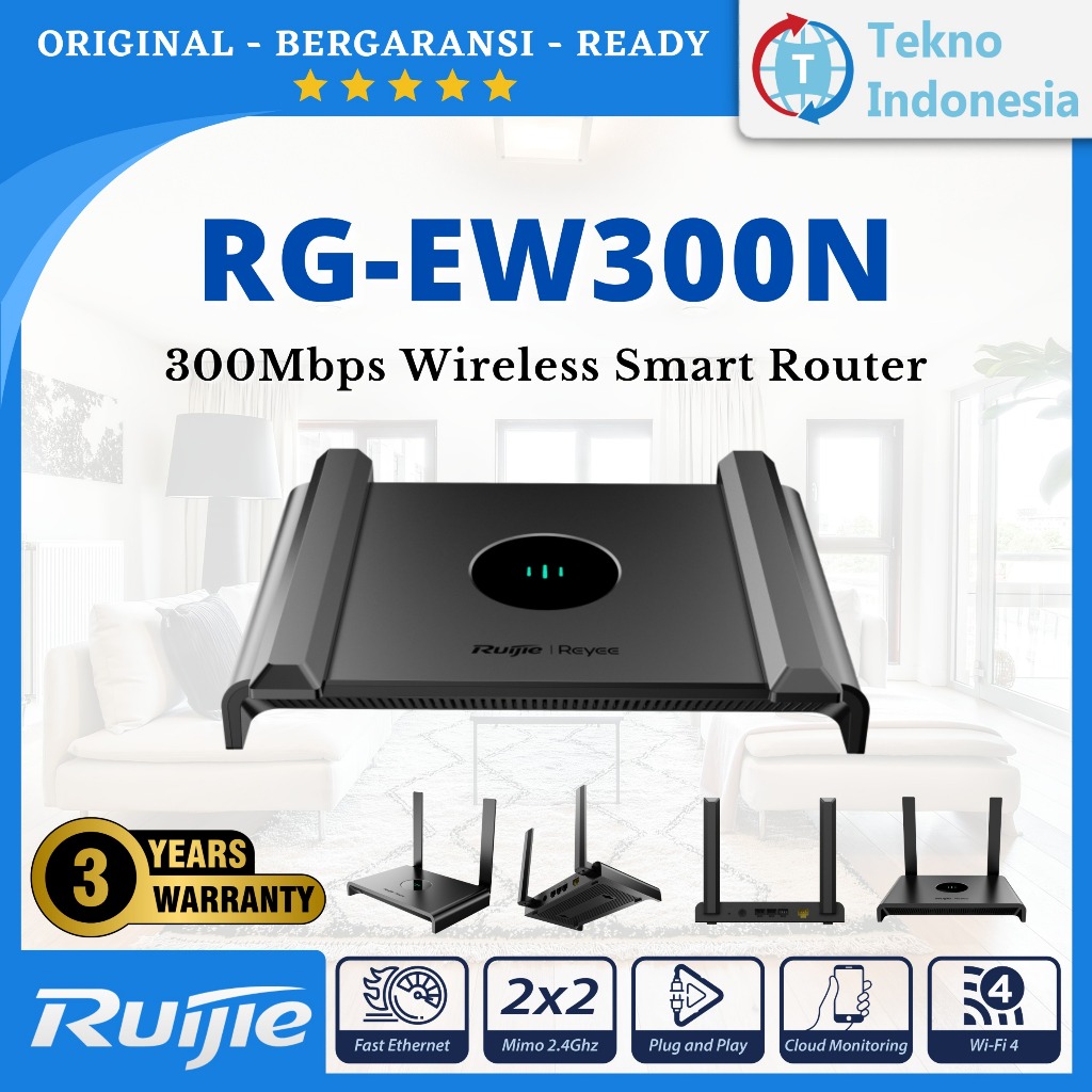Jual Tekno Indonesia - Ruijie Reyee RG-EW300N 300Mbps Wireless Smart ...
