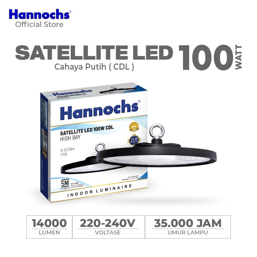 Jual LAMPU LED HANNOCHS LED HIGHBAY 100W 100 W 100WATT 100 WATT ...