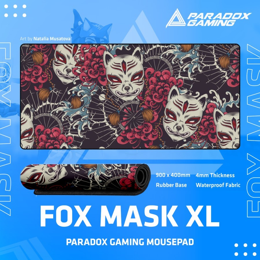 Jual PARADOX GAMING MOUSE PAD FOX MASK XL | Shopee Indonesia