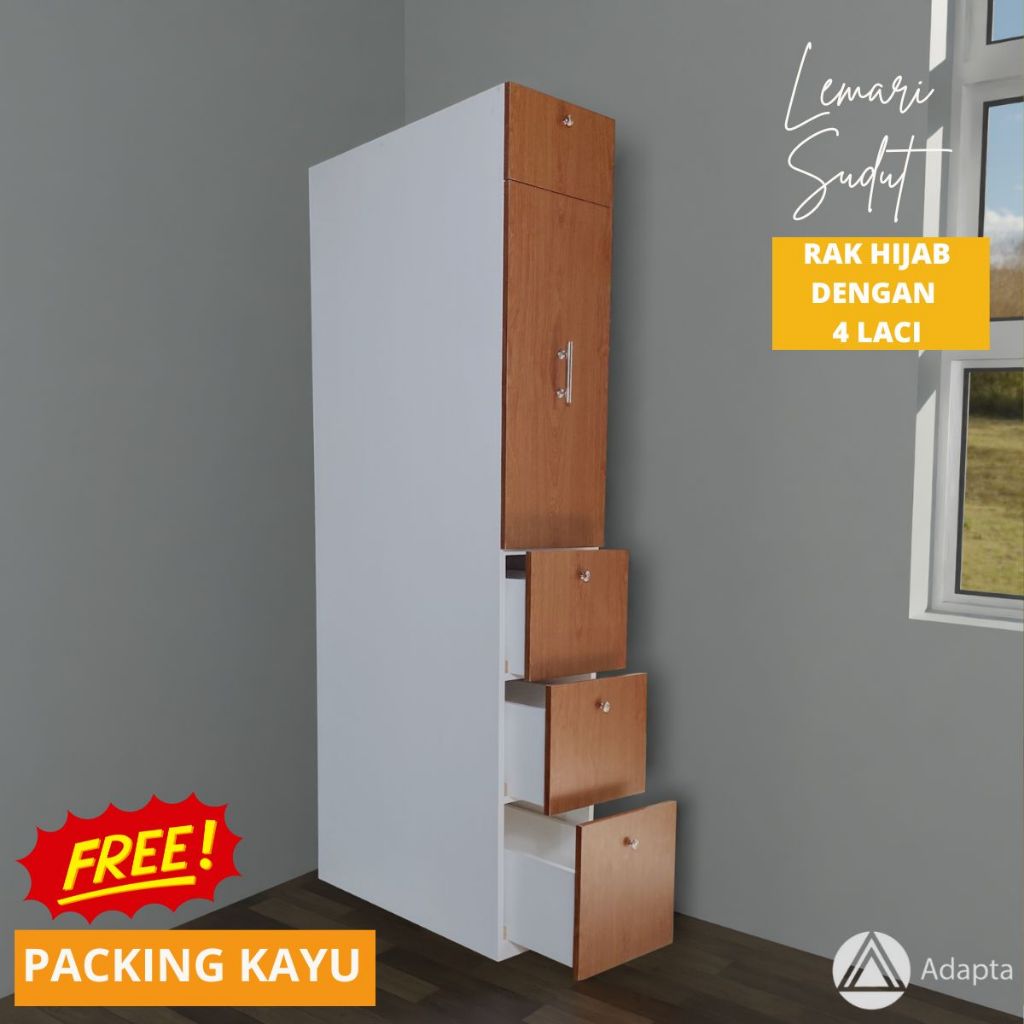Jual Adapta - Lemari Sudut dengan 4 Laci untuk Hijab - Desain Minimalis ...