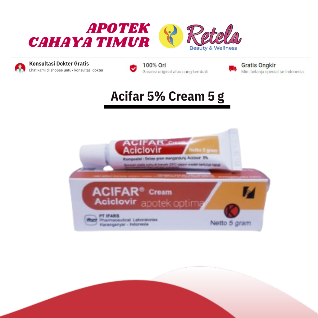 Jual Acifar 5% Cream 5 g | Shopee Indonesia