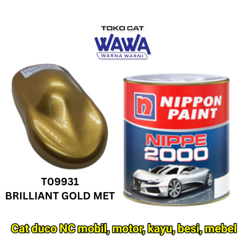 Jual cat duco nippe 2000 brilliant gold met T09931 emas metalik ecer ...
