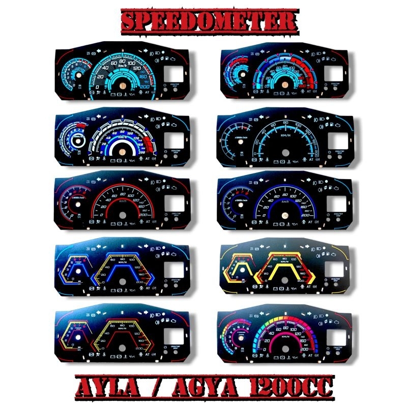 Jual Speedometer Variasi Mobil Ayla / Agya 1200cc | Shopee Indonesia