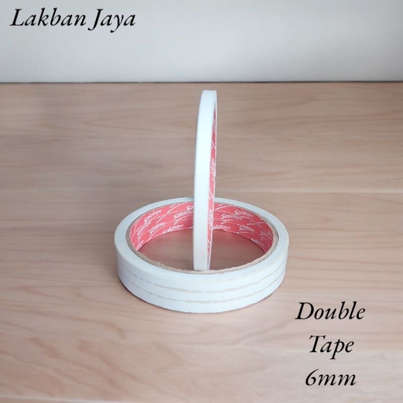 Jual Double Tape Kertas Uk:6mmx8mtr -SOLATAPE-Murah | Shopee Indonesia