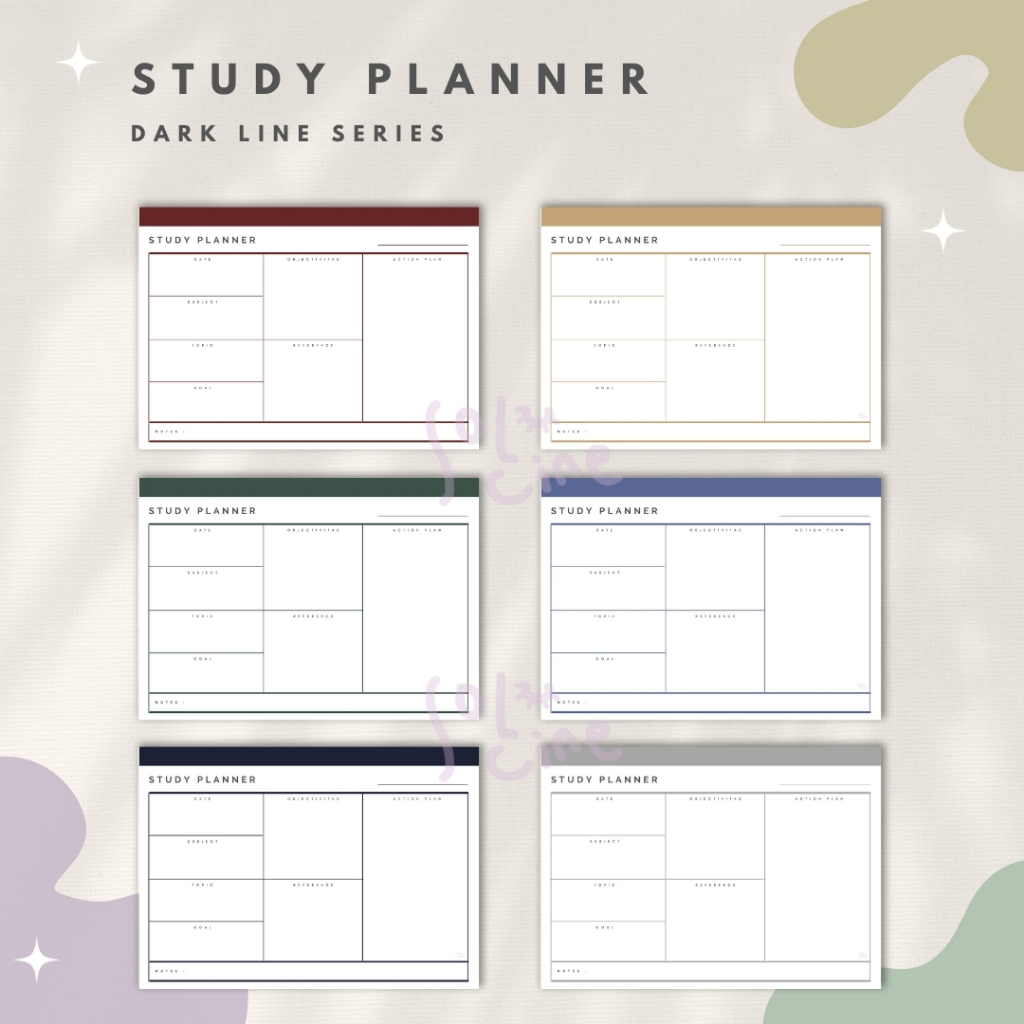 Jual Study Planner / Wall Planner - Dark Line Series | Shopee Indonesia