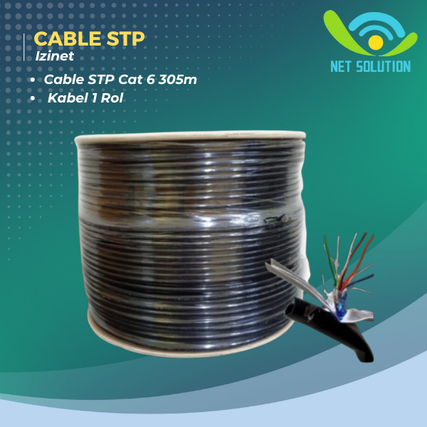 Jual Cable STP/FTP Cat 6 Outdoor Cable 305 Meter IZI net Original ...