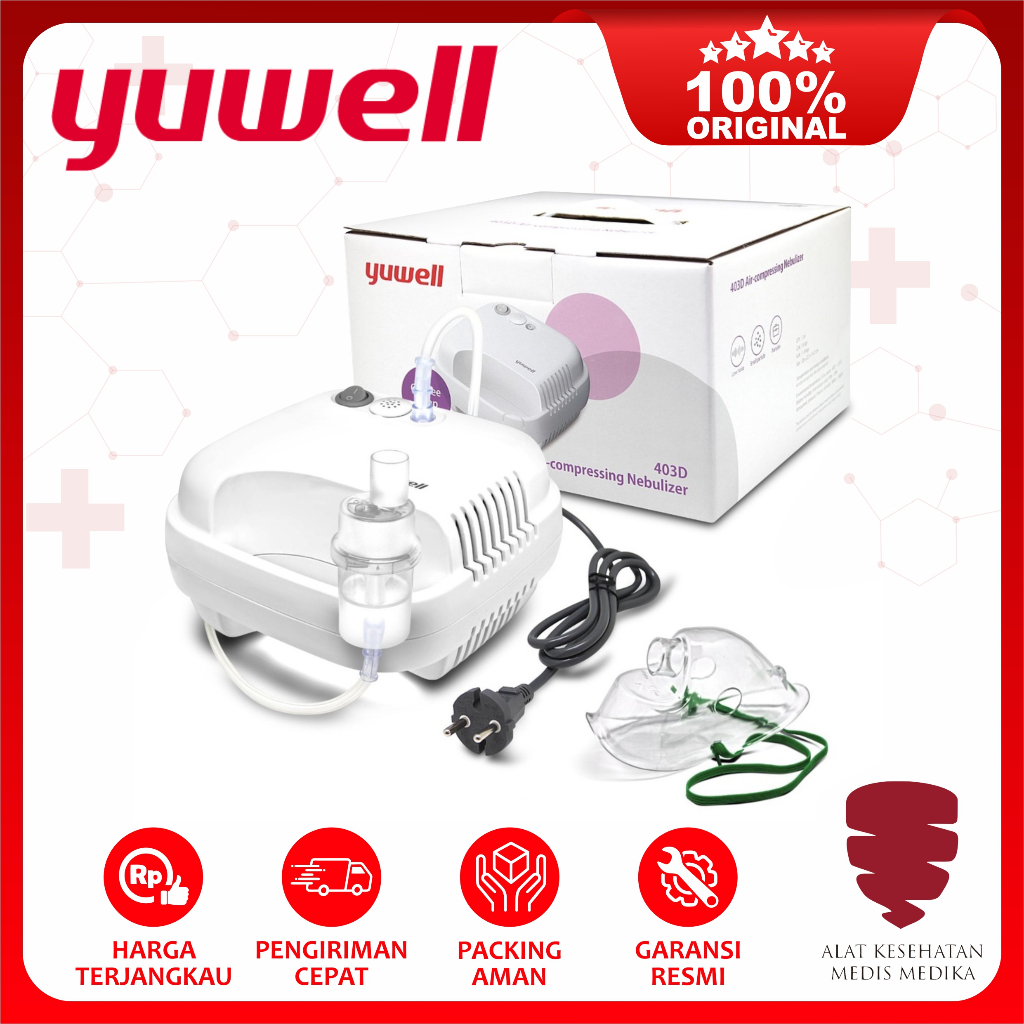 Jual Compressor Nebulizer Yuwell 403D Portable Alat Bantu Napas Nafas ...