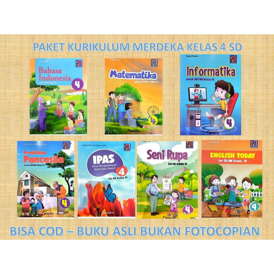 Jual QUADRA-BUKU TEKS KURIKULUM MERDEKA KELAS 4 SD/PENERBIT QUADRA | Shopee Indonesia