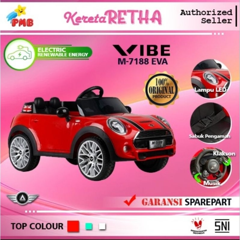 Jual Mainan Anak Mobil Aki Model Mini Cooper PMB M7188 Dual M-7188 M ...