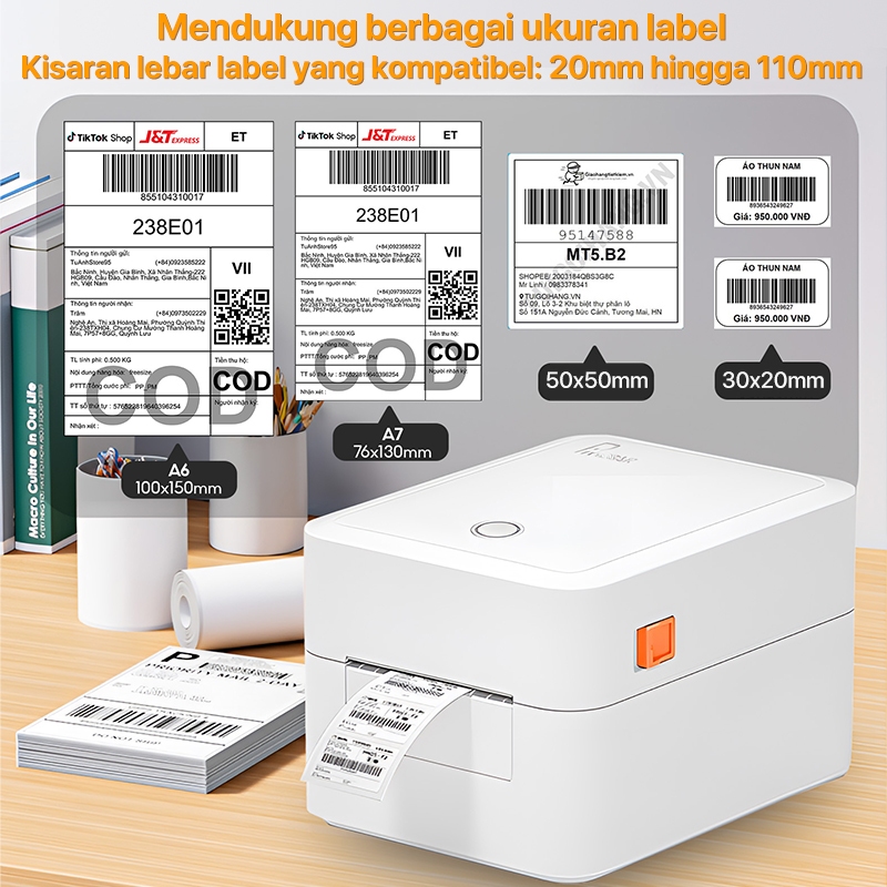 Jual Rhebar 110mm Pencetak Label Termal Bluetooth Pencetak Stiker ...
