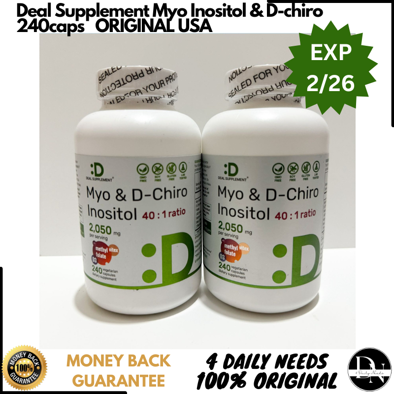 Jual Deal Supplement Myo-Inositol & D-Chiro Inositol 2050 mg 240 ...