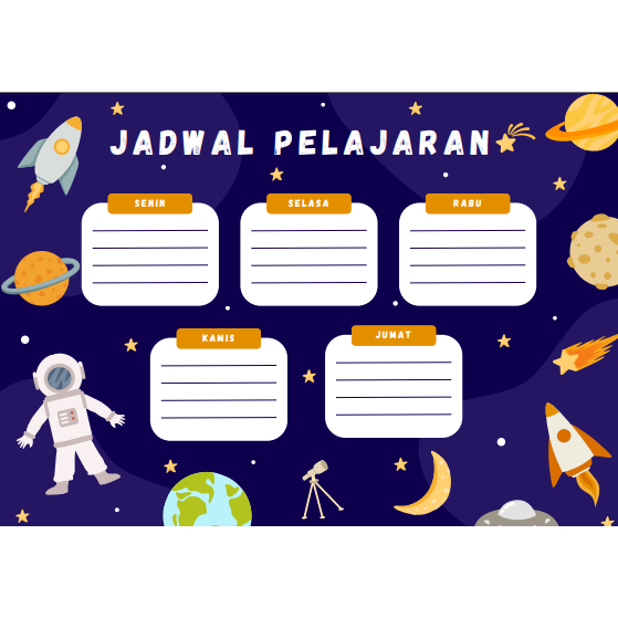 Jual Lembar Sticker Jadwal pelajaran mini anak sekolah AESTHETIC ...