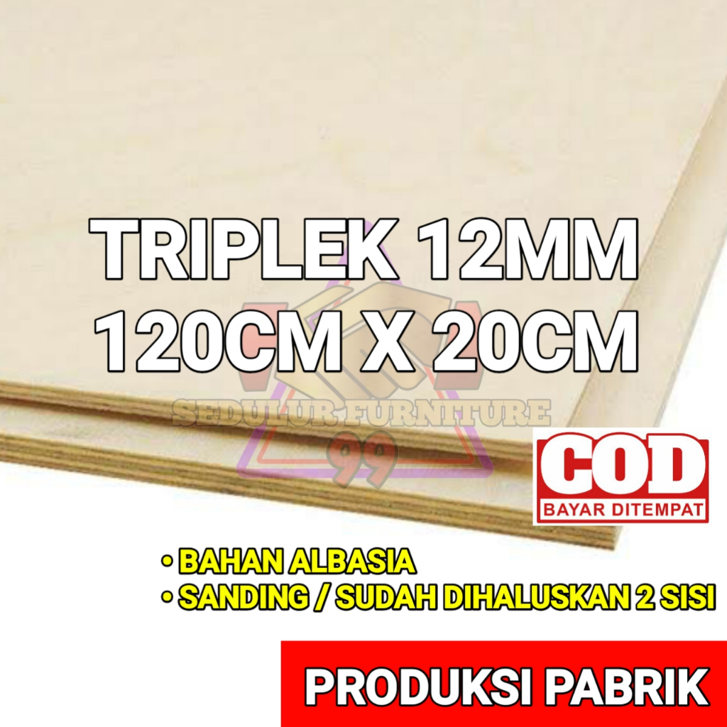 Jual PAPAN KAYU TRIPLEK / MULTIPLEK 12MM UKURAN 20 x 120 cm | Shopee ...