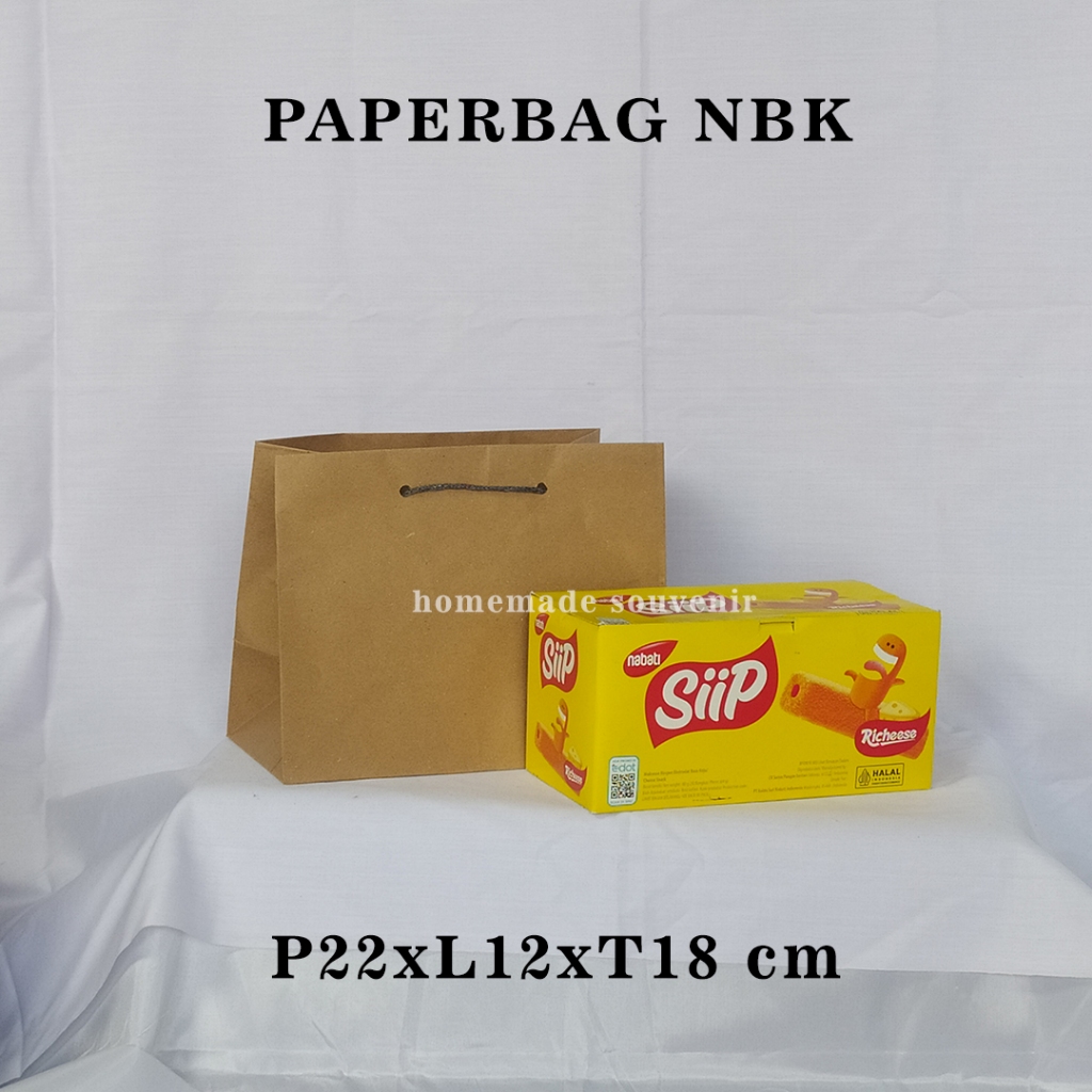 Jual Paperbag Snack Box Warna Cokelat Polos Ukuran 22x12x18 Cm Isi 12 ...