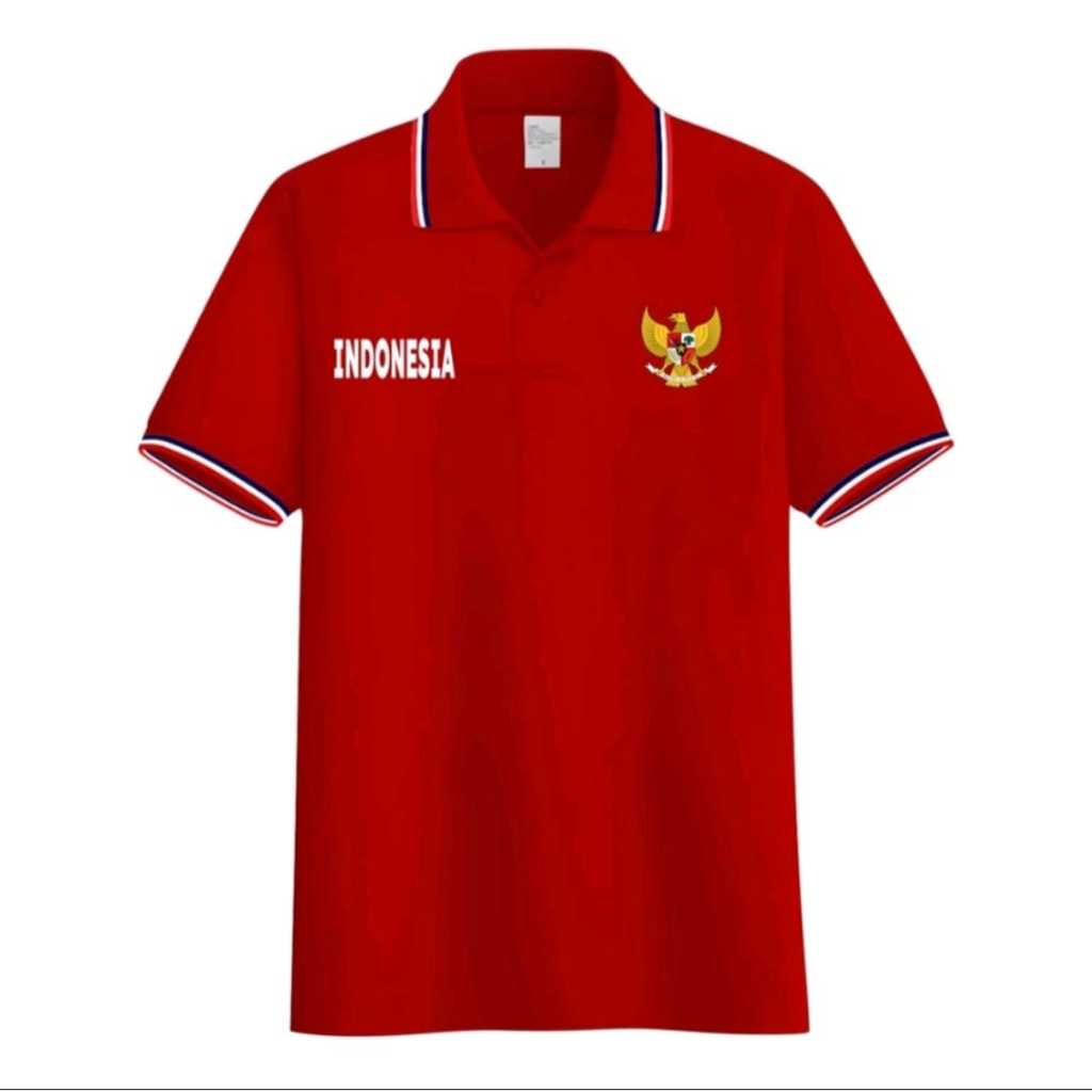 Jual fashops_vinim - Kaos polo list 1 motif garuda indonesia / Kaos ...