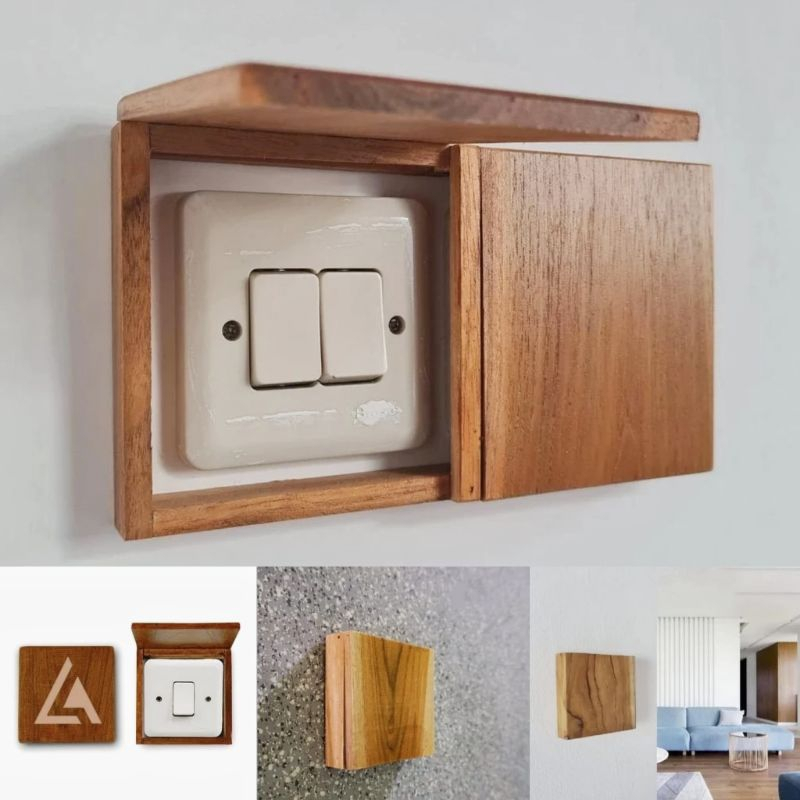 Jual cover saklar/frame saklar lampu bahan kayu | Shopee Indonesia