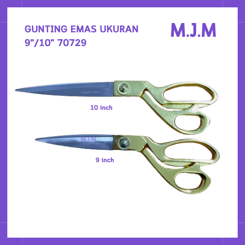 Jual Gunting Kain Jinzen 9"/10"/Gunting EMAS Bahan kain M.J.M-70729 ...