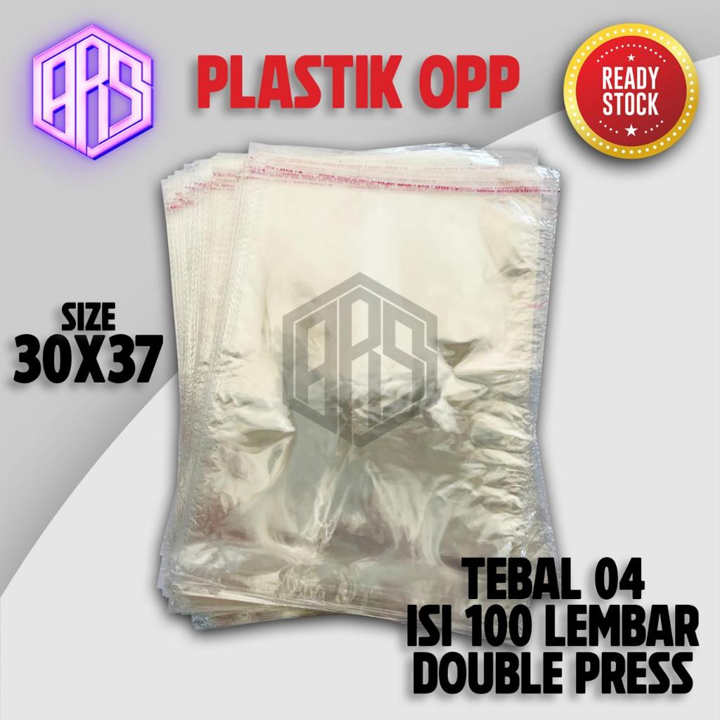 Jual Plastik OPP Double Press 100 pcs Tebal 04 ukuran 30x37 cm | Shopee ...