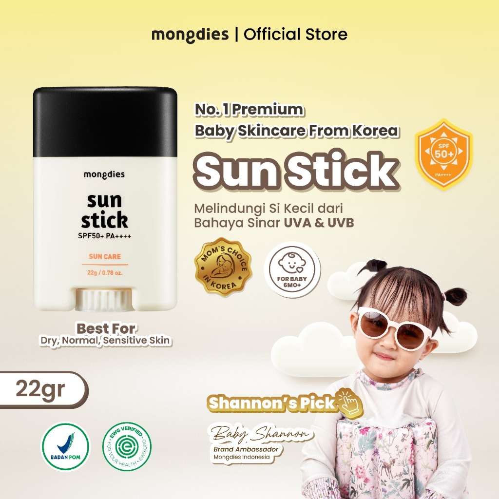 Jual MONGDIES EXCELLENT SUN STICK 22gr - Sunscreen Stick Aman Untuk Bayi SPF 50 PA+++ | Shopee ...