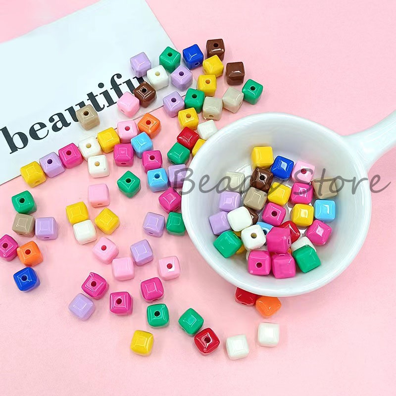 Jual [COD Ready stock] 50pcs Manik-manik Akrilik Berwarna Berbentuk ...