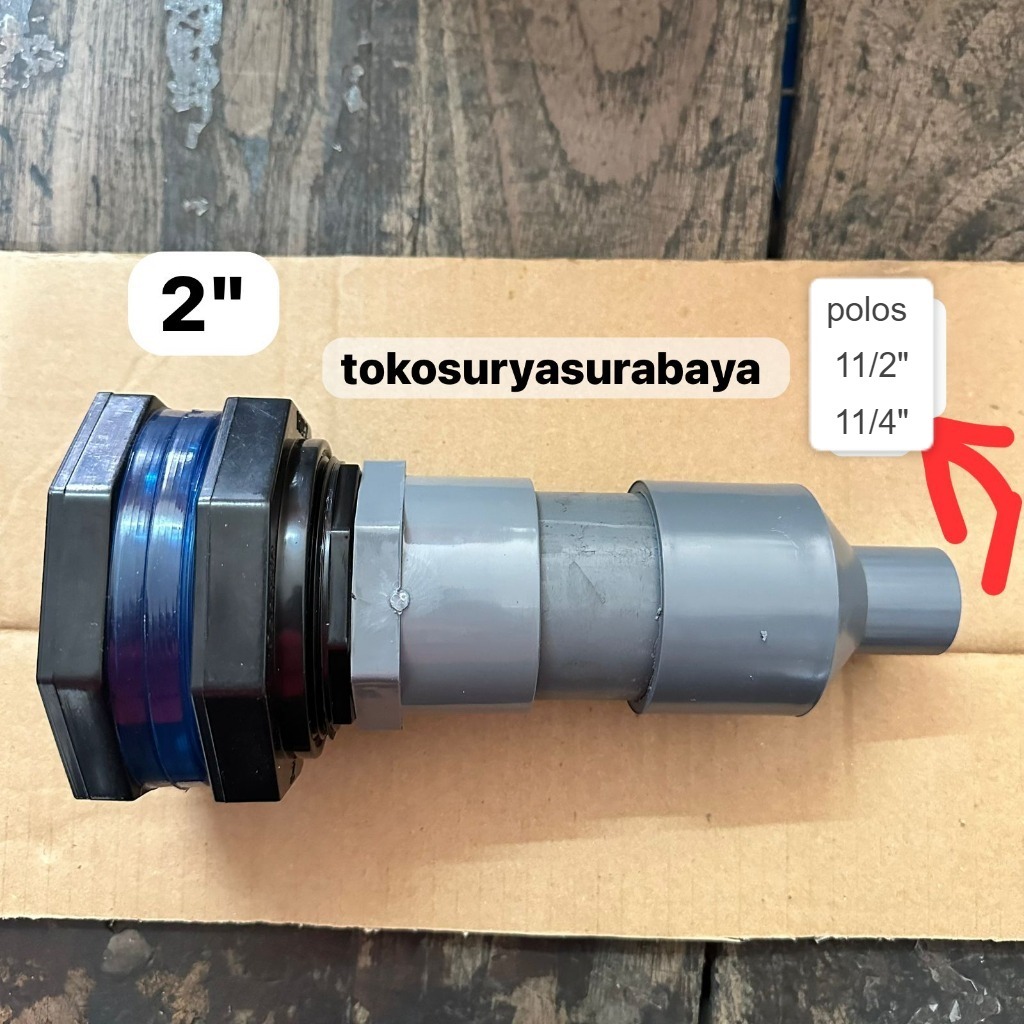 Jual Mur Tandon 2" Mur Toren 2" Bulkhead 2" + Vlok Sok 2" x 11/2" Vlok ...
