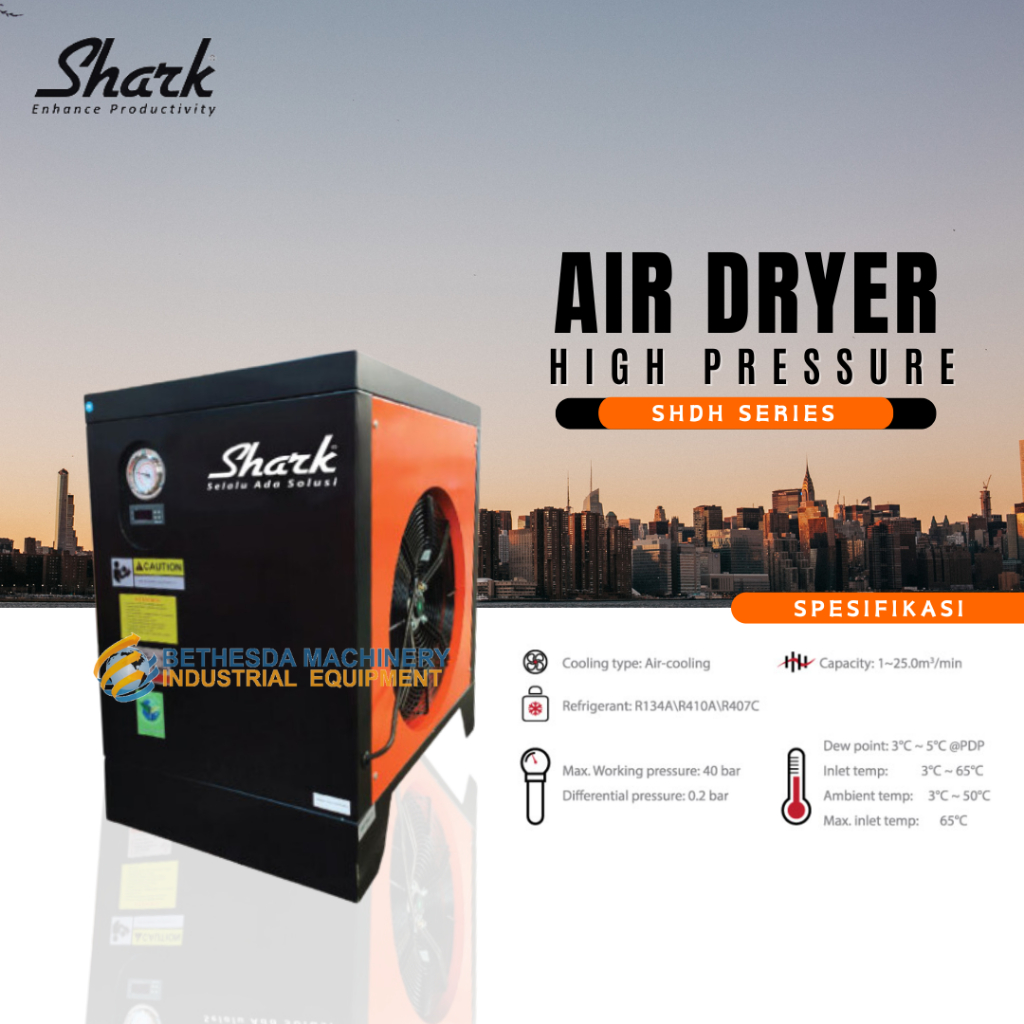 Jual Dryer Pengering Udara SHDH-06 HTF 40 Bar Shark 1phase | Shopee ...
