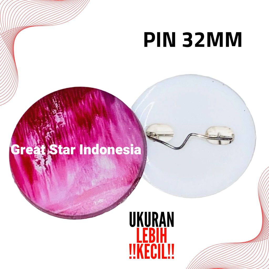 Jual BAHAN PIN PENITI HOLAND 32MM MESIN + KALENG ALUMUNIUM/PACK ISI ...