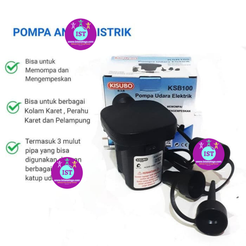 Jual IST Pompa Angin Listrik KISUBO KSB100 - Pompa Listrik Kolam renang | Shopee Indonesia