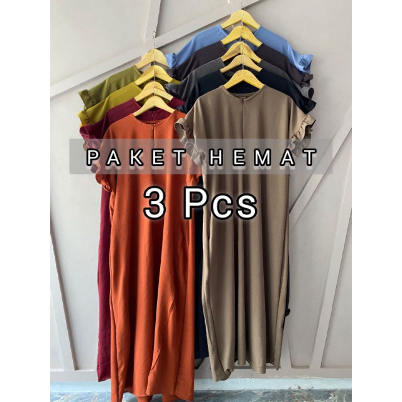 Jual PAKET HEMAT DASTER LONG KRIWIL 3 pcs | Daster Crinkle Sematakaki ...
