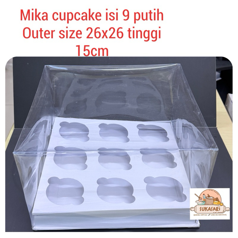 Jual Mika cupcake isi 9 box kue muffin white | Shopee Indonesia
