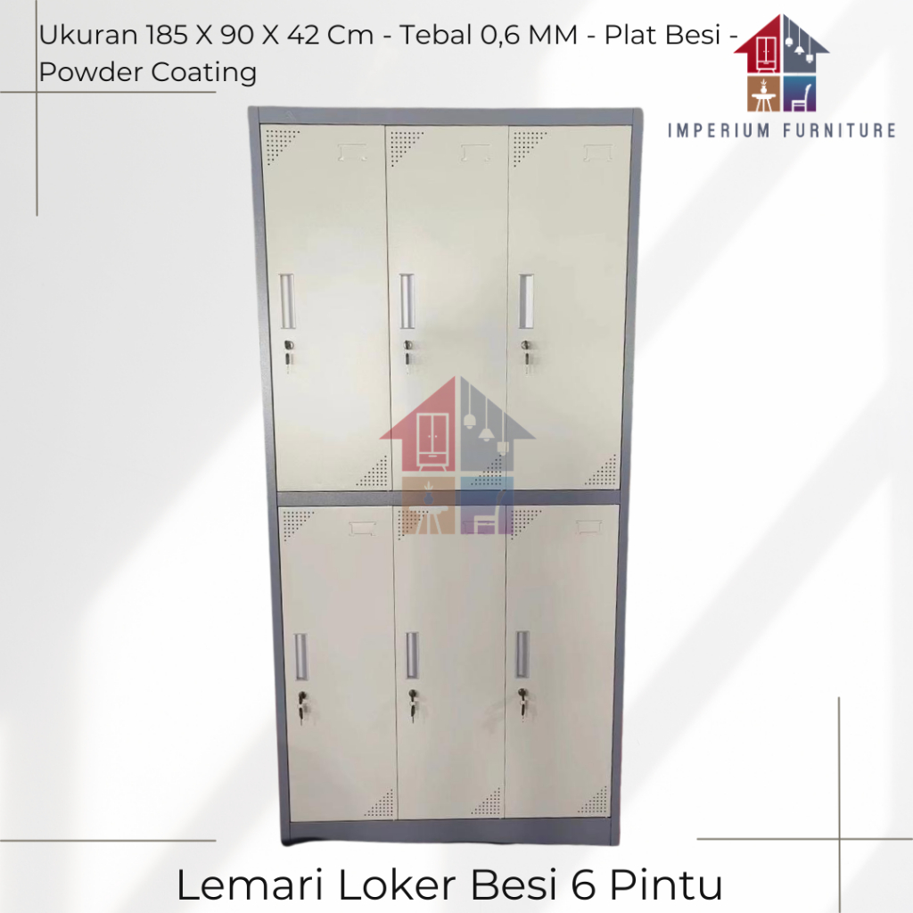 Jual Loker Besi 6 Pintu / Loker Besi / Loker Sekolah / Loker Karyawan / Locker Besi / Locker 6 ...